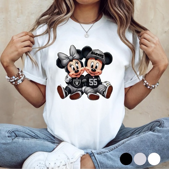 The Unbranded Brand | Tops | Raiders Couple Mickey And Minnie Mouse Tee ...